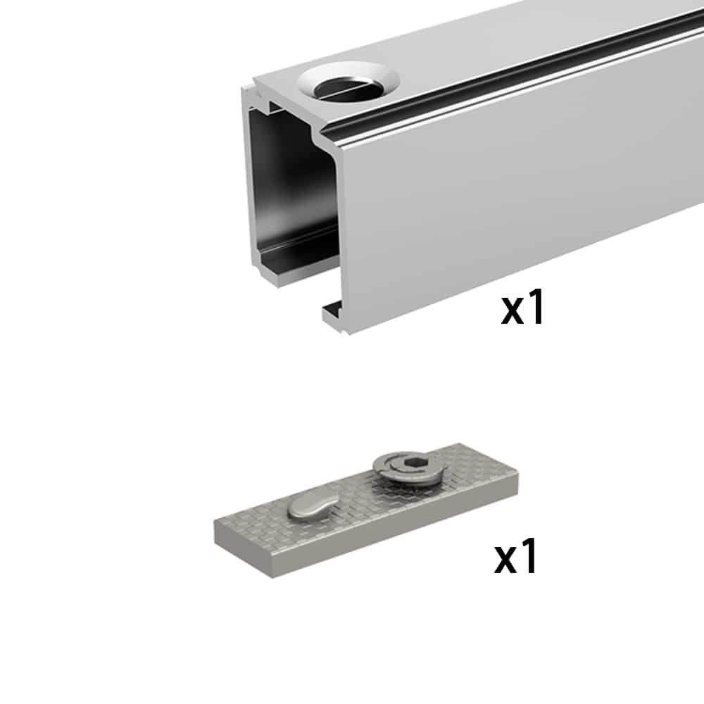 Connectable track for sliding doors - Slidup 1000, 2500 | MANTION