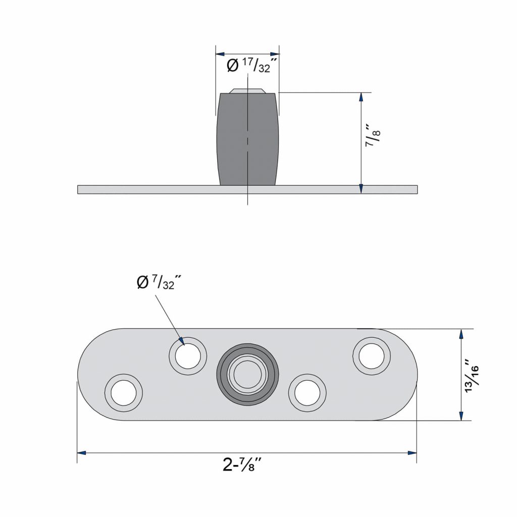 Floor roller guide for sliding doors - SLID'UP by MANTION