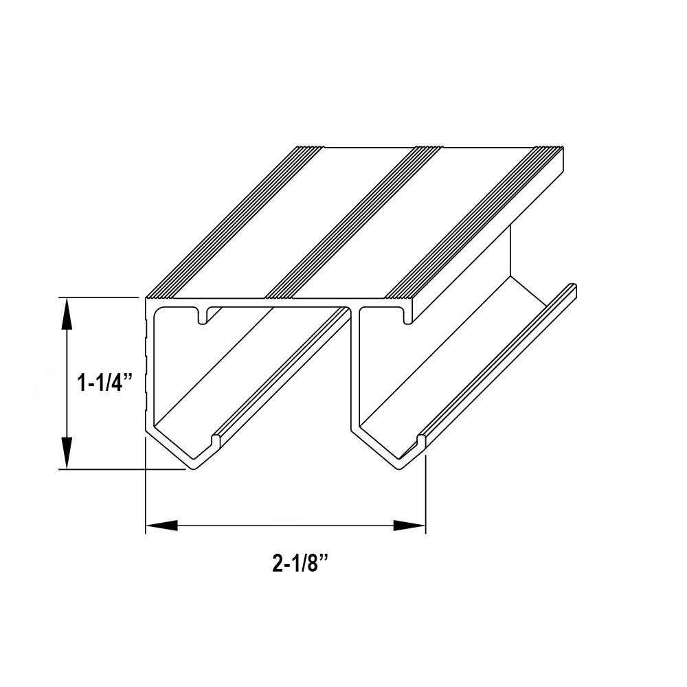 Aluminum double track for sliding doors - SLID'UP 110 by MANTION USA
