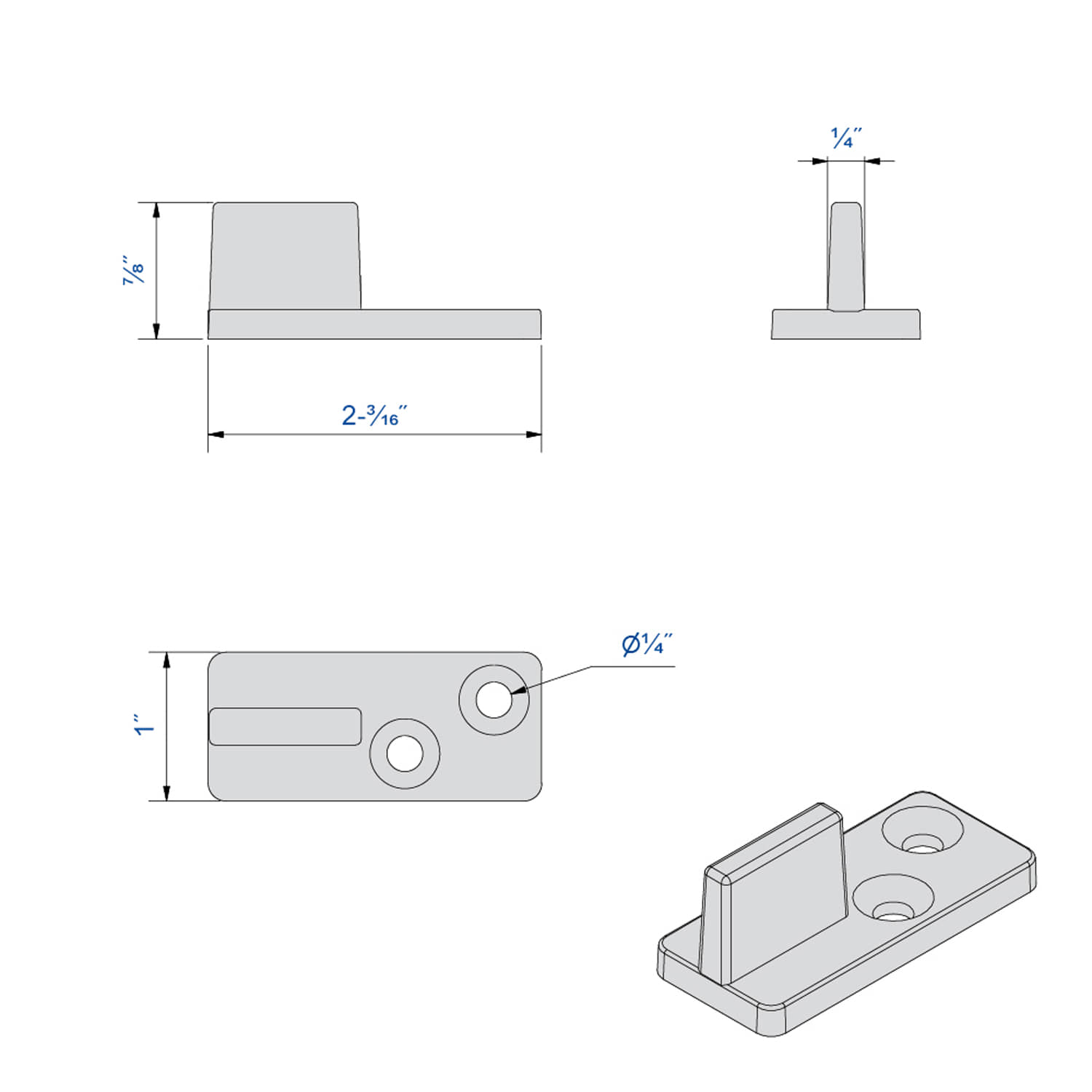 Polyamide bottom guide for sliding doors - SLID'UP by MANTION USA