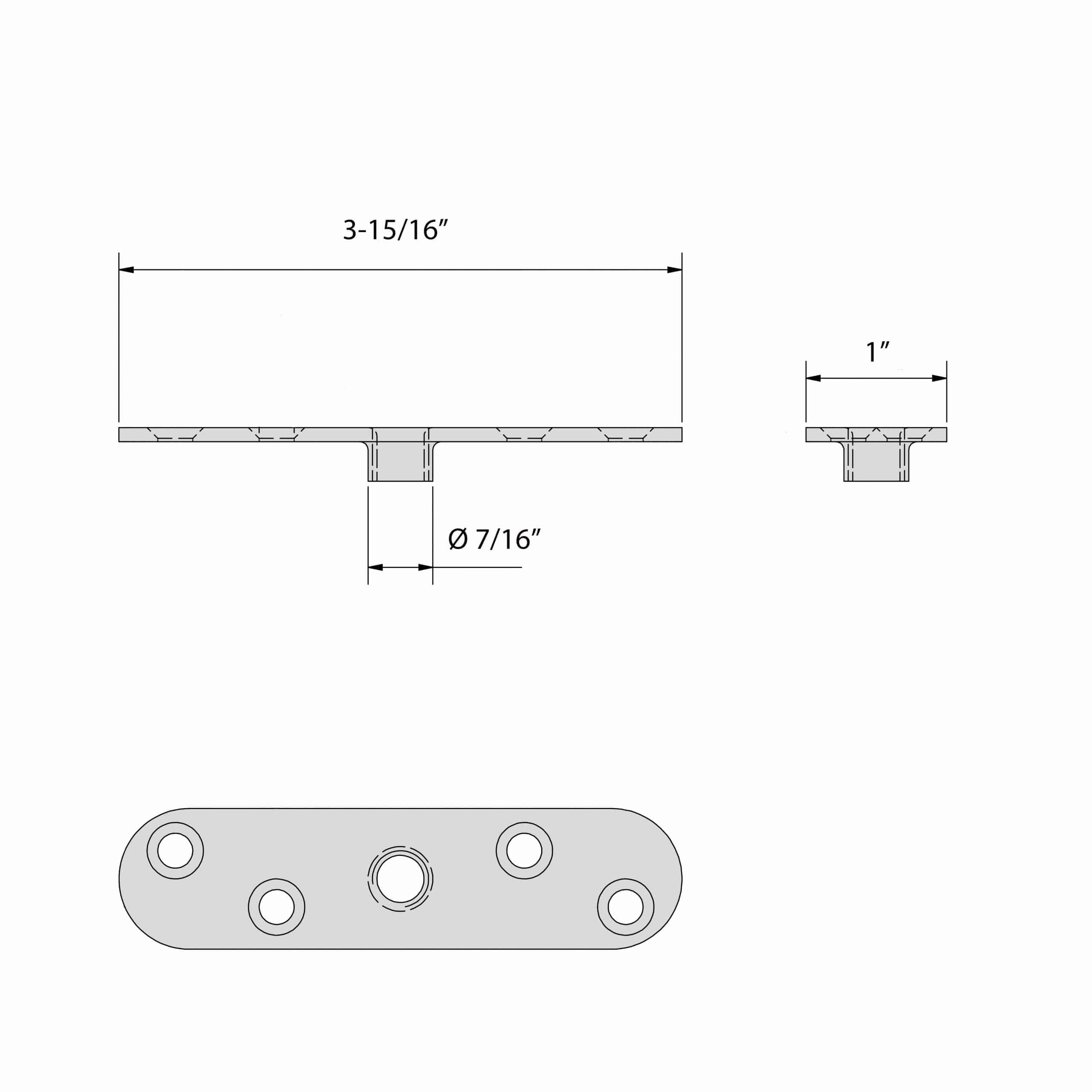 Stainless steel plate for sliding door - 440 lbs max- Slidup 2000 | MANTION