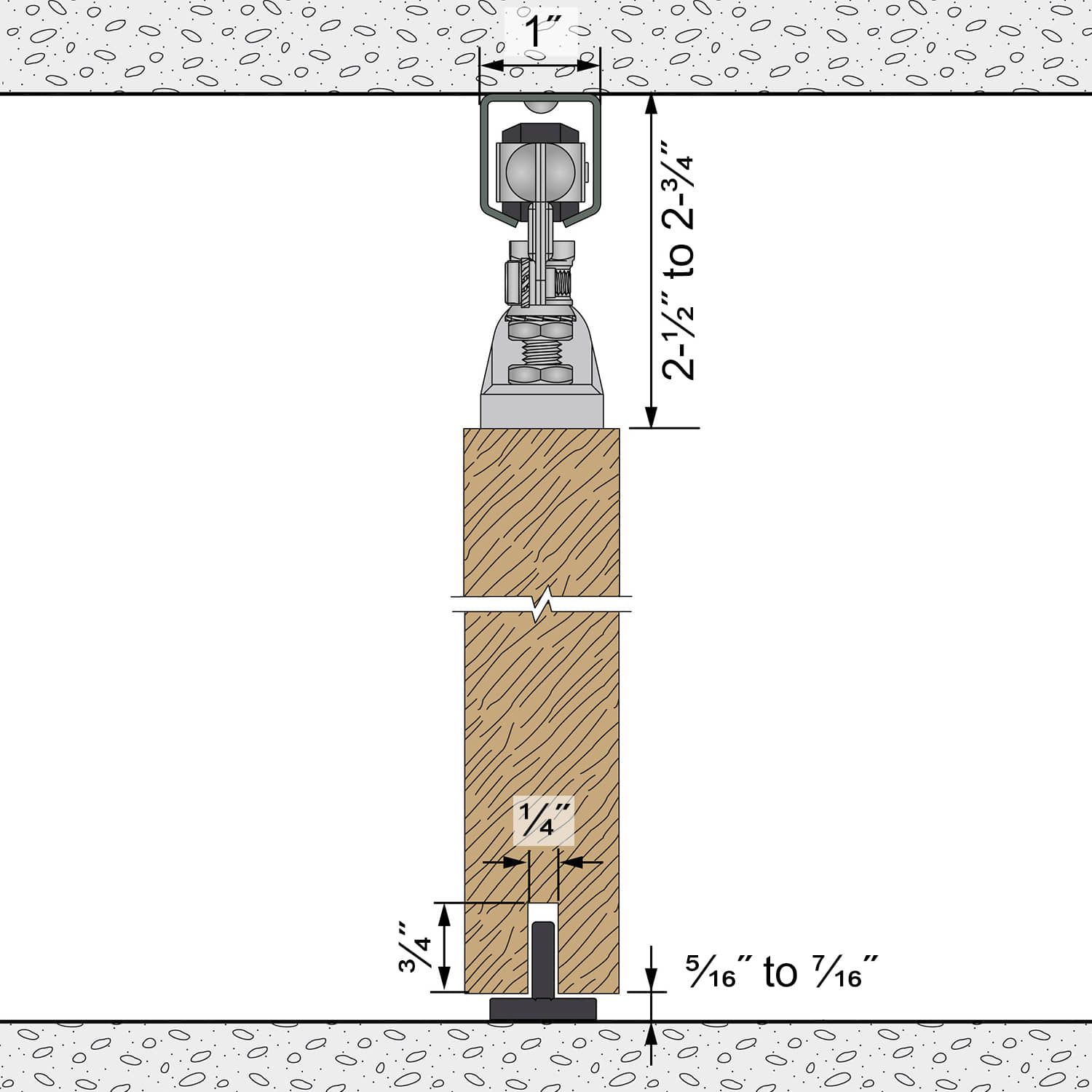 Sliding door hardware kit - SLID'UP 1300 by MANTION Canada