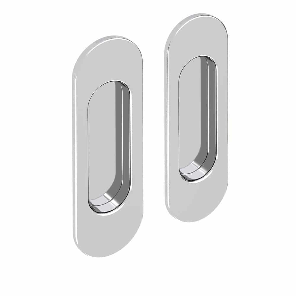 Set of 2 oval flush pull handles - SLID'UP by MANTION