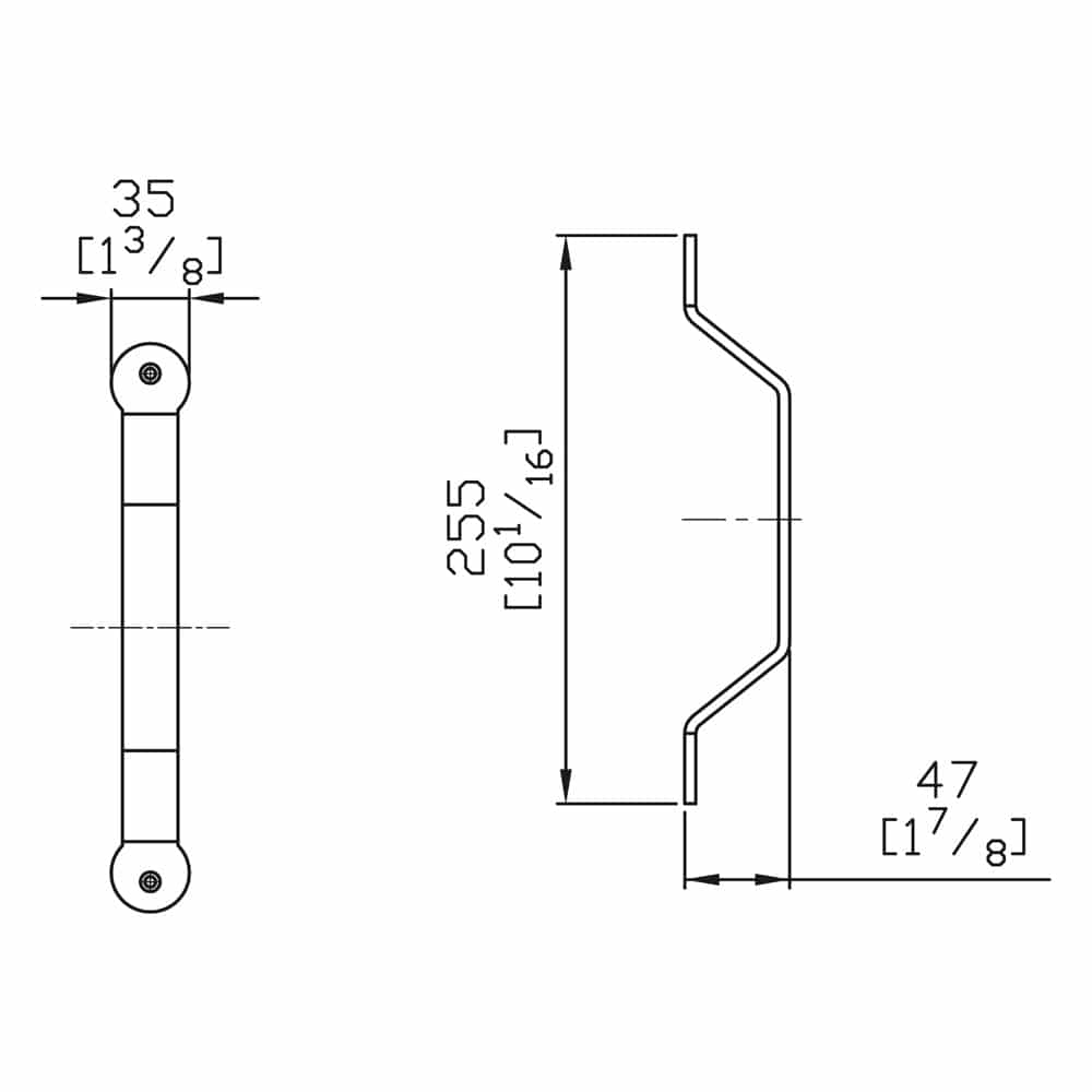 Sliding door pull handle - 2 fasteners - SLID'UP by MANTION