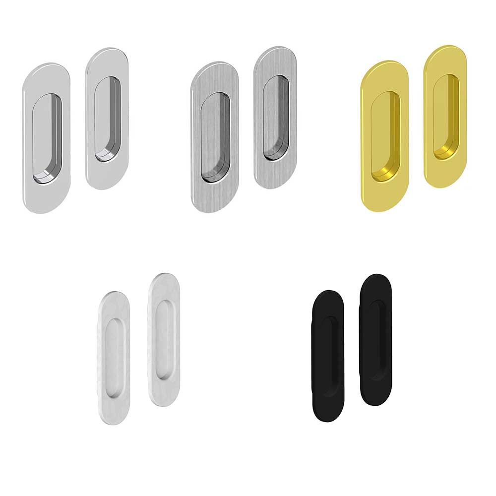 Set of 2 oval flush pull handles - SLID'UP by MANTION