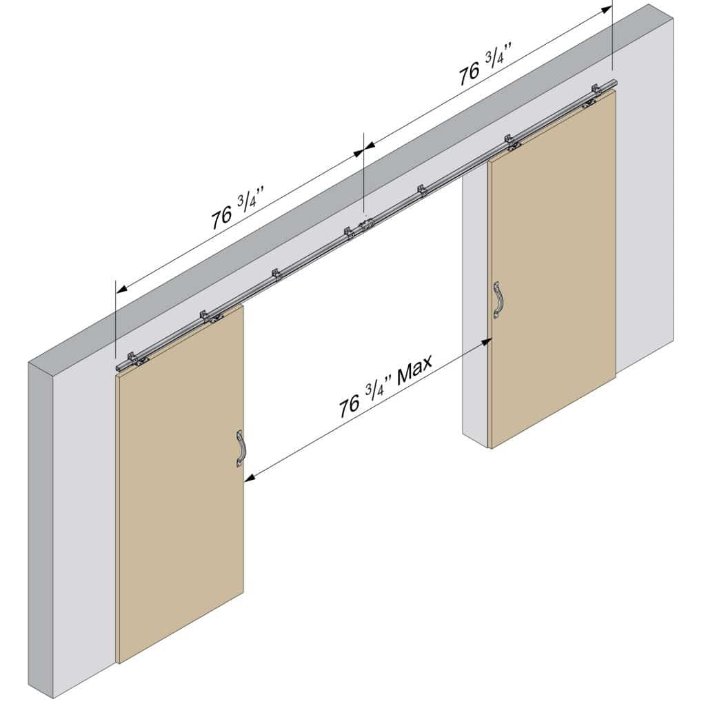 Sliding door hardware kit for exterior doors - SLID'UP 2000