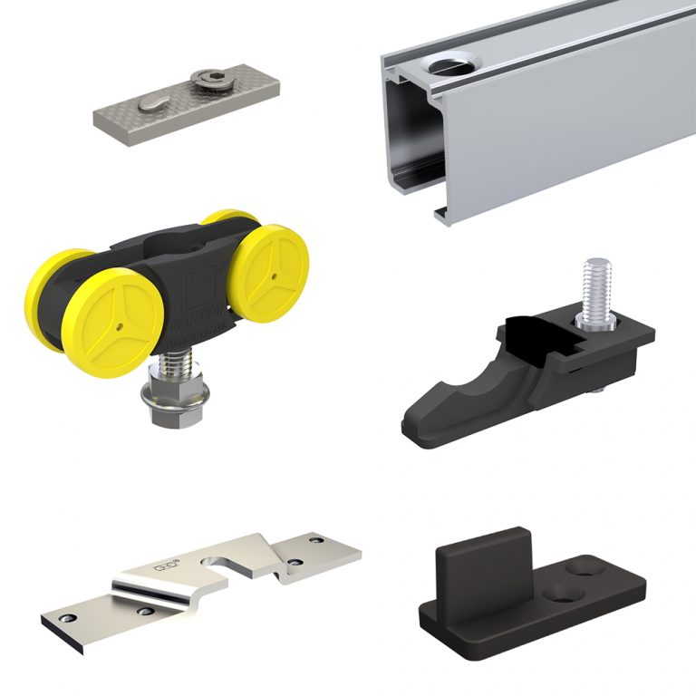Ceiling / wall-mounted sliding door hardware - Slid'up Canada