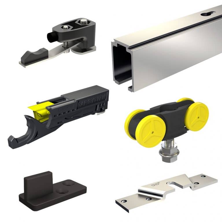 Ceiling / wall-mounted sliding door hardware - Slid'up Canada