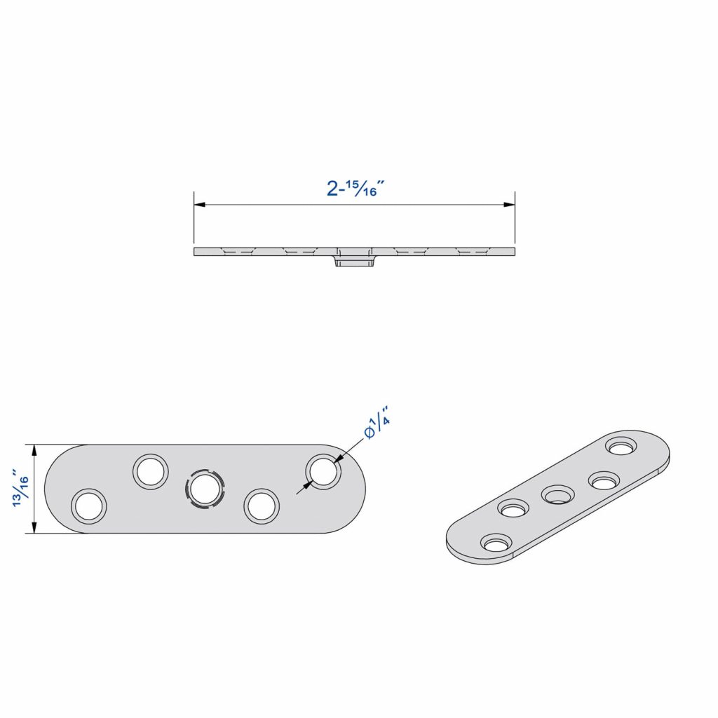 Plate for sliding doors - SLID'UP 1200 by MANTION USA