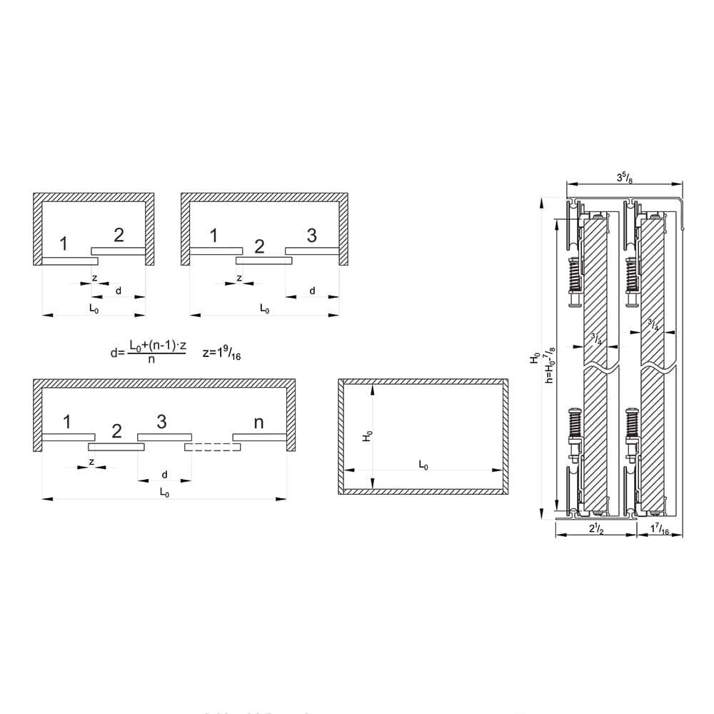 Sliding bypass closet door hardware kit - SLID'UP by MANTION